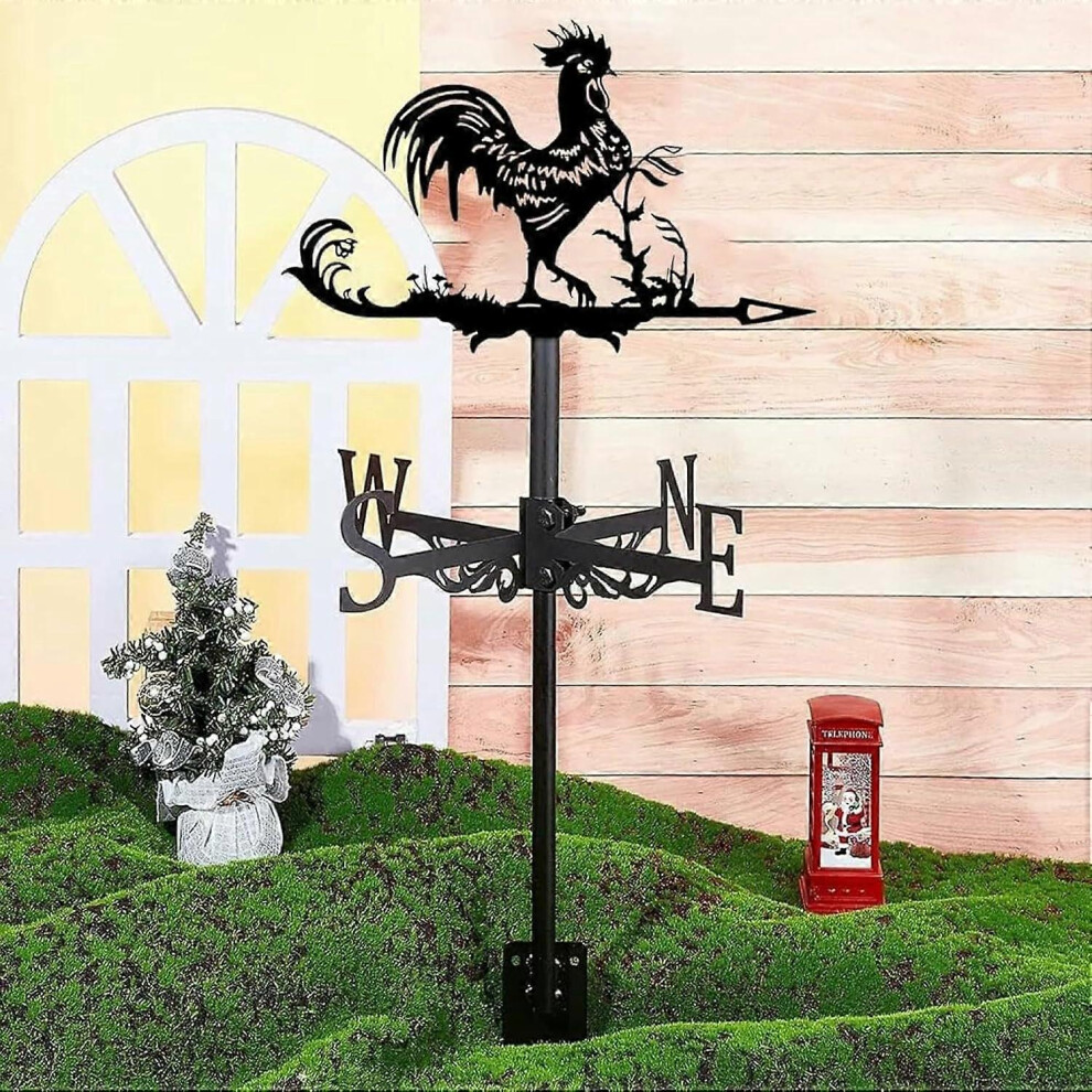 Girouette coq pour jardin, indicateur de direction du vent en métal à ...
