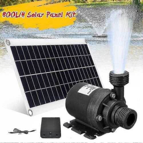 50W 12V Solar Water Pump 800L/H for Garden Ponds Fountains Fish Tanks ...