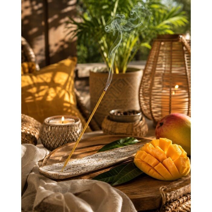 Bâtons d'encens - EDEN - Mangue - Lot de 20 - 30 cm - Ingrédients 100% ...