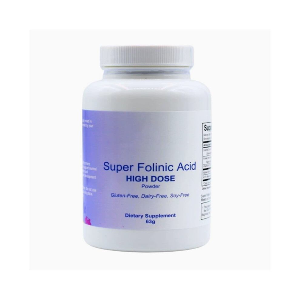 (2 Pack) High Dose Folinic Acid Powder Supplement, Gluten-Free, Dairy ...