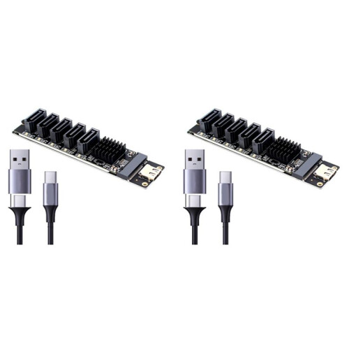 2X Adaptateur TYPE-C Vers SATA3.0 5 , Carte Convertisseur 6 Gbps USB10G ...