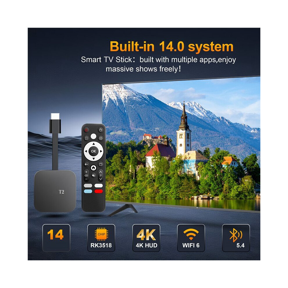 RK3518 Android 14.0 TV Box 2.4G/5G Wifi RAM 2GB ROM 16GB Media Player ...