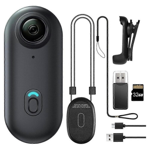 (Black with 32GB USB) 4K Thumb Action Camera, Tiny Size, Mount Anywhere ...