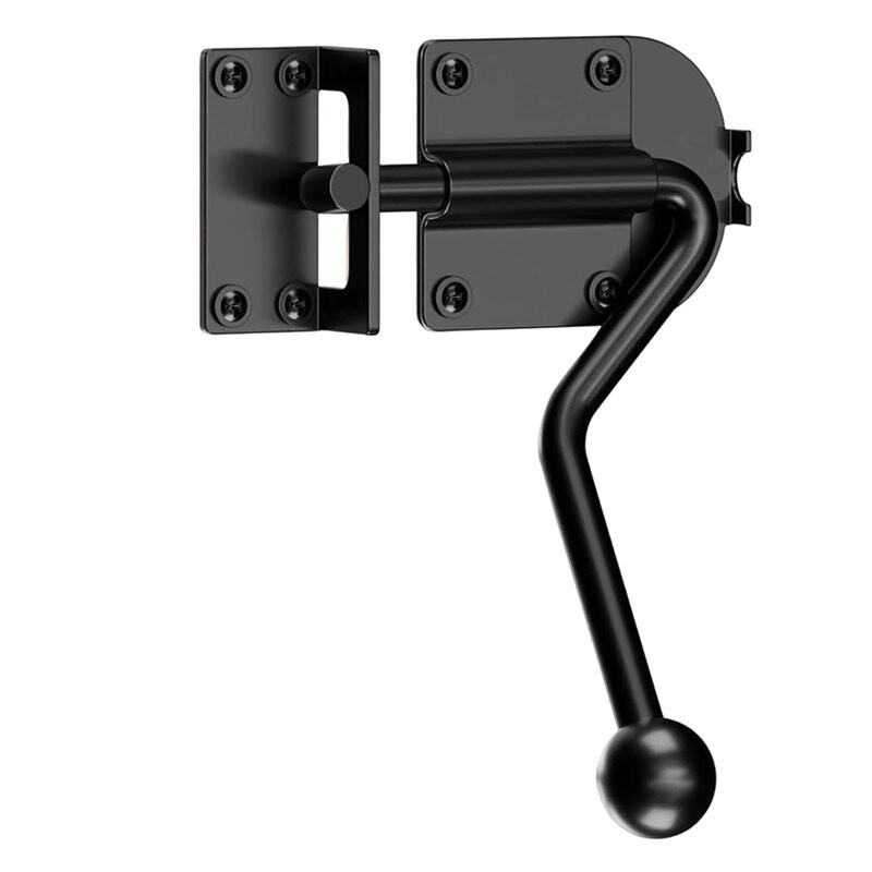 Heavy Duty Slide Bolt Gate Bolt Ergonomic Round Handle, Black Gate ...