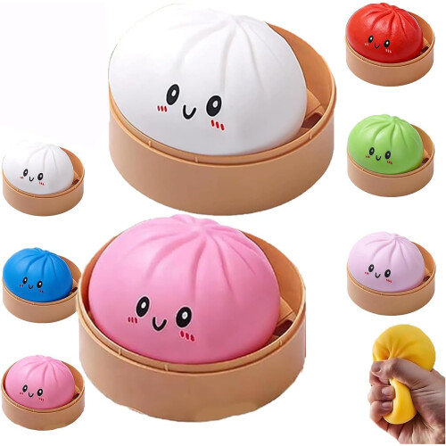 (Pink-white-pc, -) Dumpling gigante misterio squishy 10cm jumbo ...
