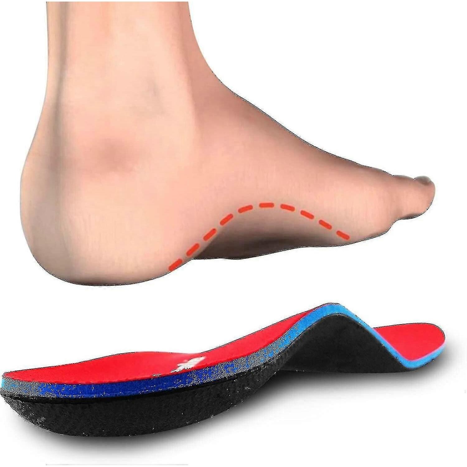 (Women 3 4 23cm, A red) Pcssole Orthotic Arch Support Shoe Inserts ...
