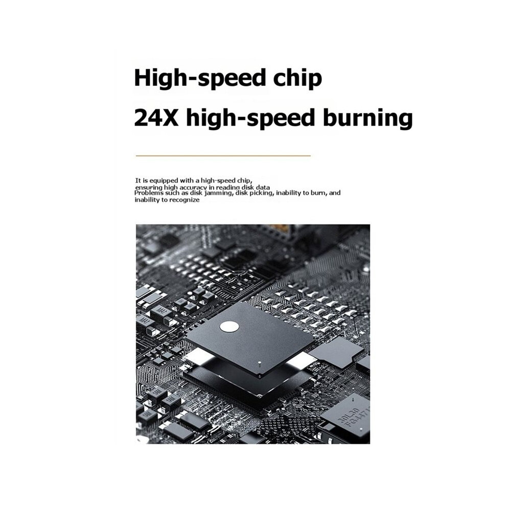 USB 3.0 with Type C Adapter External CD Burner Optical Drive RW DVD ROM ...