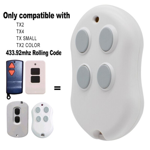 TX4 Garage Remote Control Compatible TX2 , TX SMALL , TX2 COLOR 433 ...