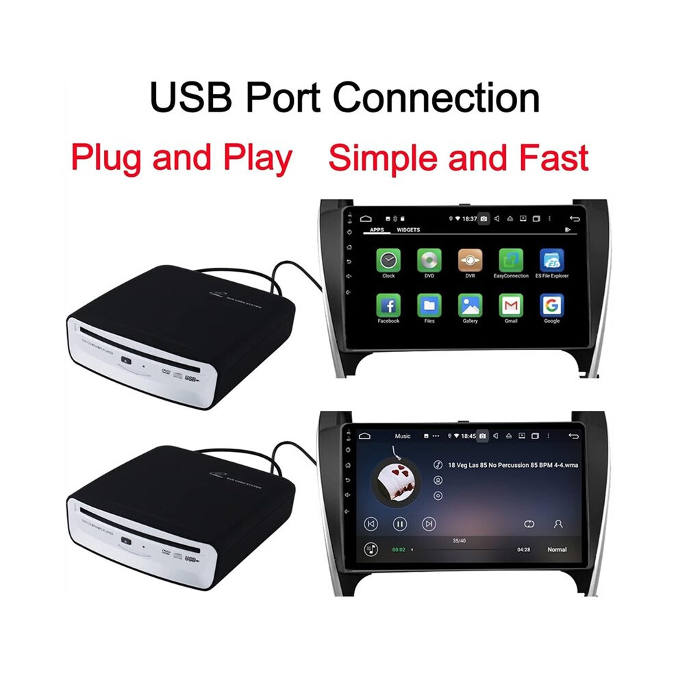 USB External Car Universal CD Player, Portable CD Player for Car ...