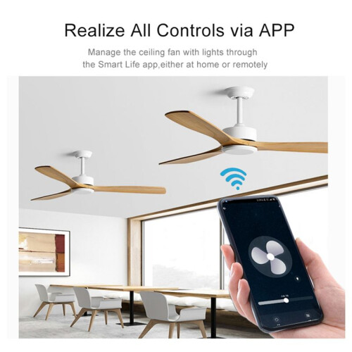 Tuya WiFi Ceiling Fan Remote Control Kit APP Control Home Adjusted Wind ...