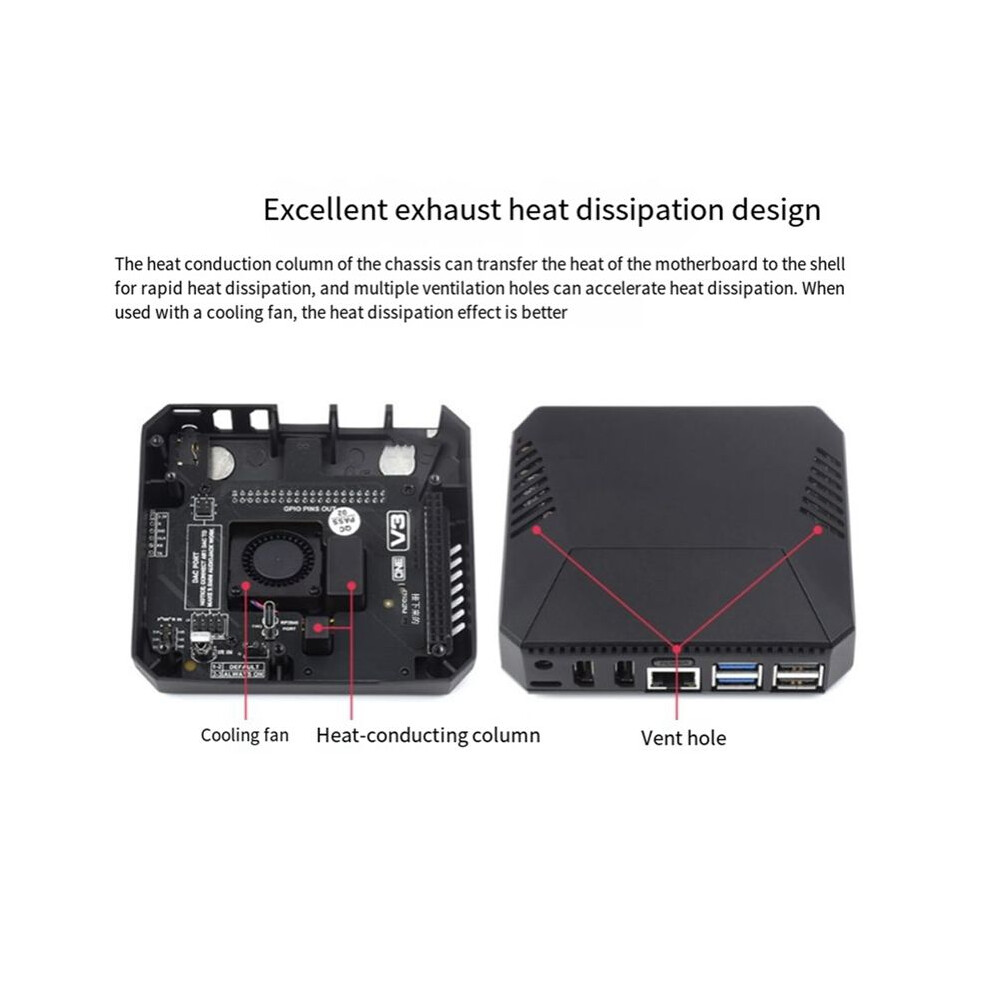 PI5-CASE-ARGON-ONE-M.2 Boîtier Refroidisseur Actif Intégré pour ...