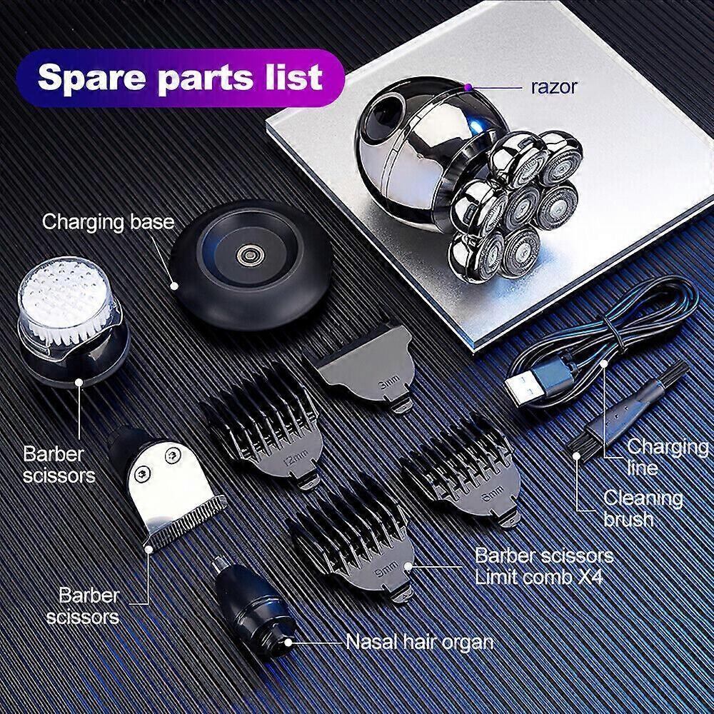 Professional Head Shaver for Bald Men, 5 in 1 Shaver Set, Rechargeable ...