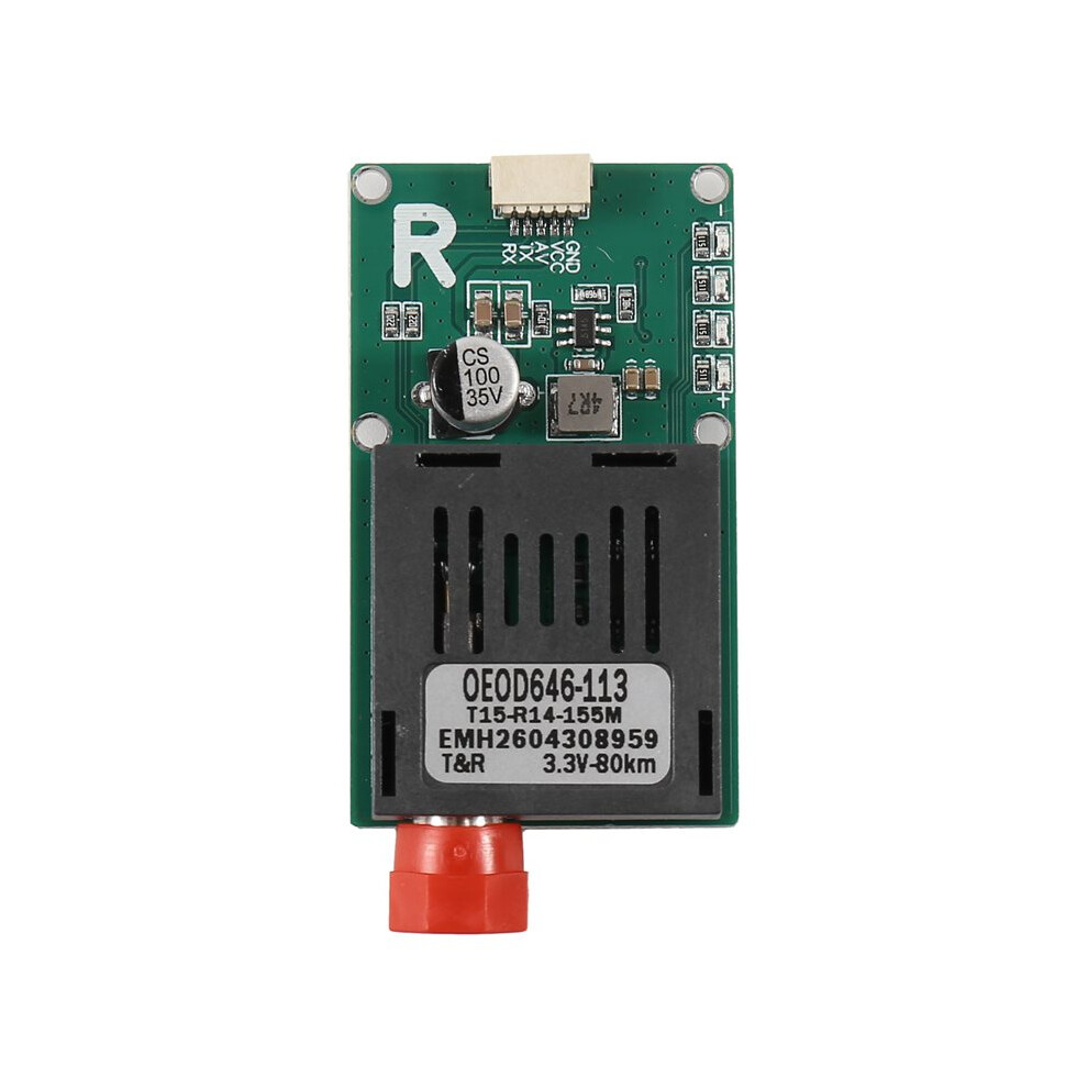 80KM TTL Optical Transceiver Module CRSF/UART/SUBS Fiber Optic Port FC ...