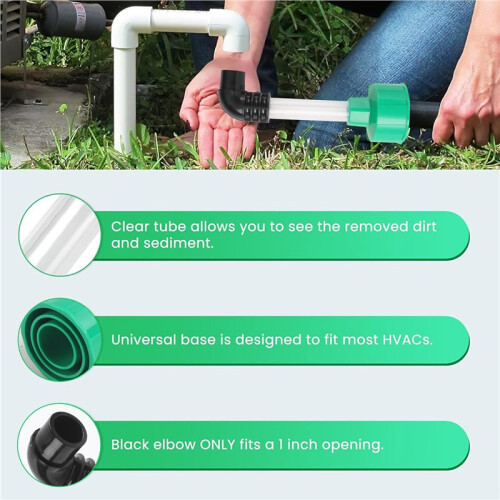 AC Drain Unclogger,HVAC to PVC Pipe AC Drain Cleaner Tool, AC ...