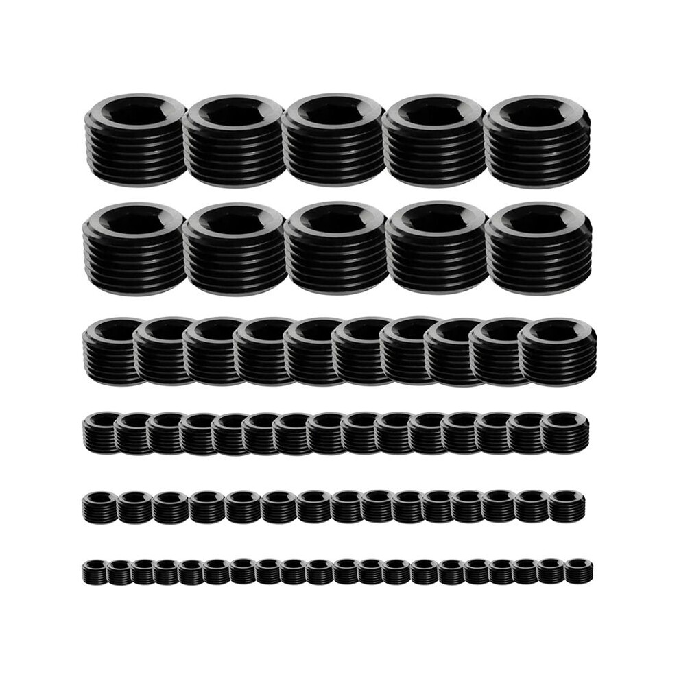 Carbon Steel Pipe Plug Fitting,1/8 1/4 3/8 1/2 3/4In Male Internal Hex ...