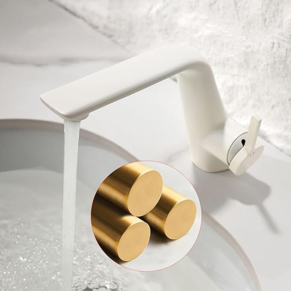 Robinet de cuisine blanc minimaliste, design cygne, mitigeur à ...