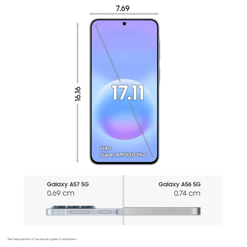 Samsung A57 5G SM-A576B/DS 256 Gt (8 Gt RAM) Awesome Icy Blue on OnBuy