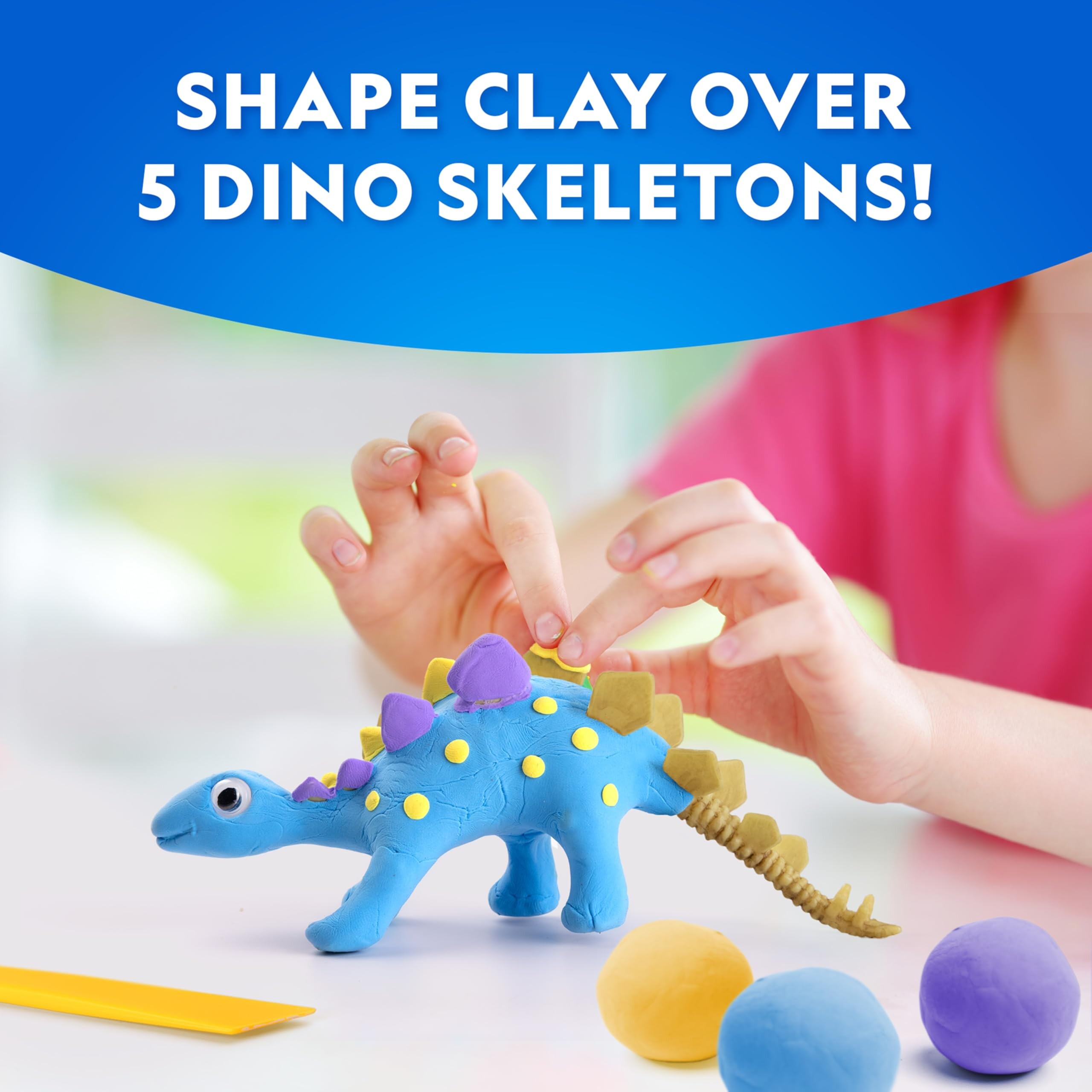 NATIONAL GEOGRAPHIC Clay Dinosaur Craft Kit – Dinosaur Arts & Crafts ...