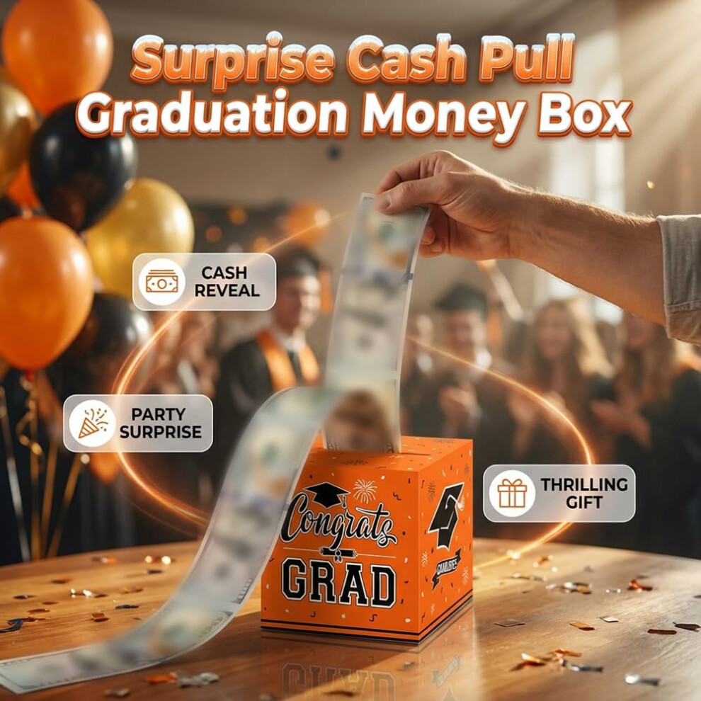 (Red, -) 2026 Graduation Pull Out Money Gift Box – Black Gold Surprise ...
