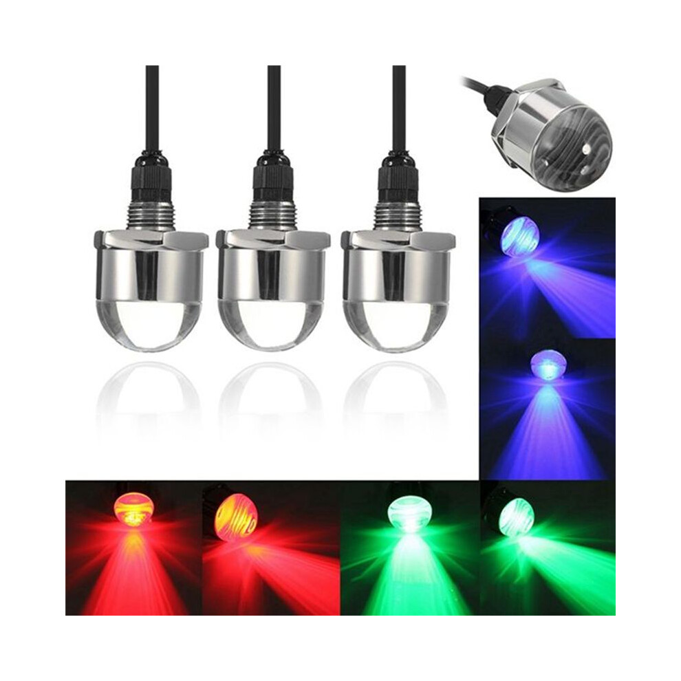 Stainless Steel Marine Underwater LED Light 12V Underwater 9 LED Drain ...