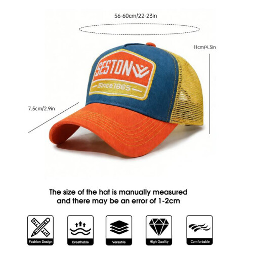 (Blue, 56-60cm) Men's Baseball Caps for Large Head Sizes Spring Summer ...