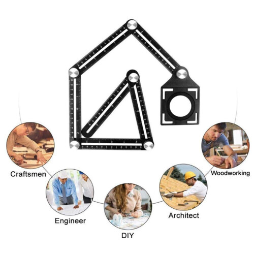 Upgrade Universal Ruler with Tile Positioning, Aluminum Multi Angle ...