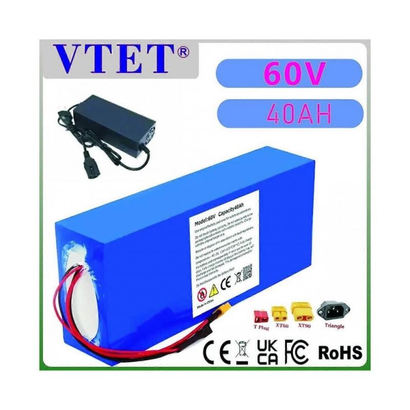 (60V 40Ah XT90 Plug)2025New 60V 40AH Bike 18650 Battery Pack for ...