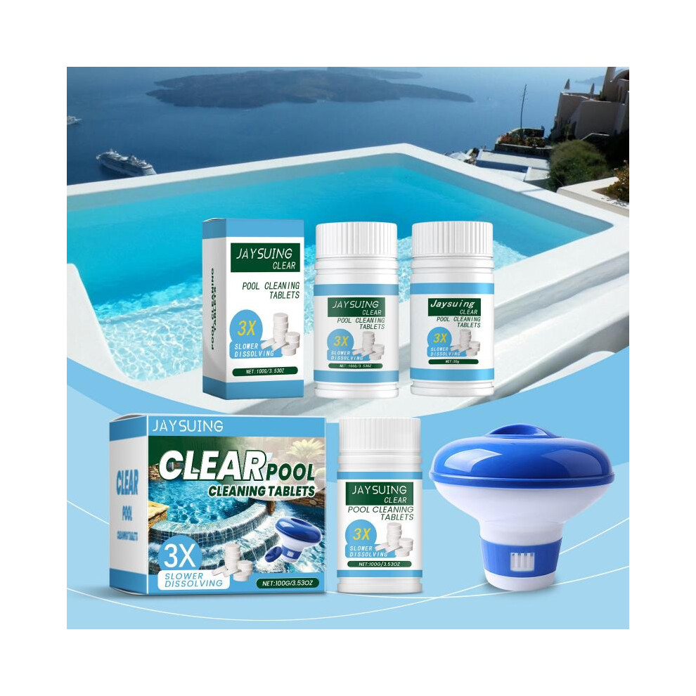 (100g) Pool Effervescent Tablets Fast-Dissolving Chlorine Pool Cleaner ...