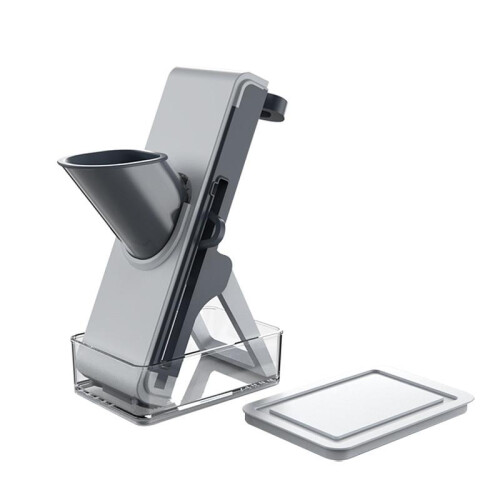 Manual Vegetable Slicer, 4 Cutting Modes, Gray-Blue, Compact Size ...