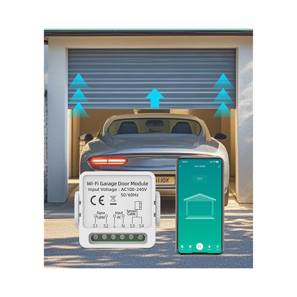 Tuya WiFi Garage Door Controller Universal Electric Door Wireless ...