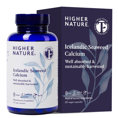 Higher Nature Icelandic Seaweed Calcium - True Food - 260mg Natural ...