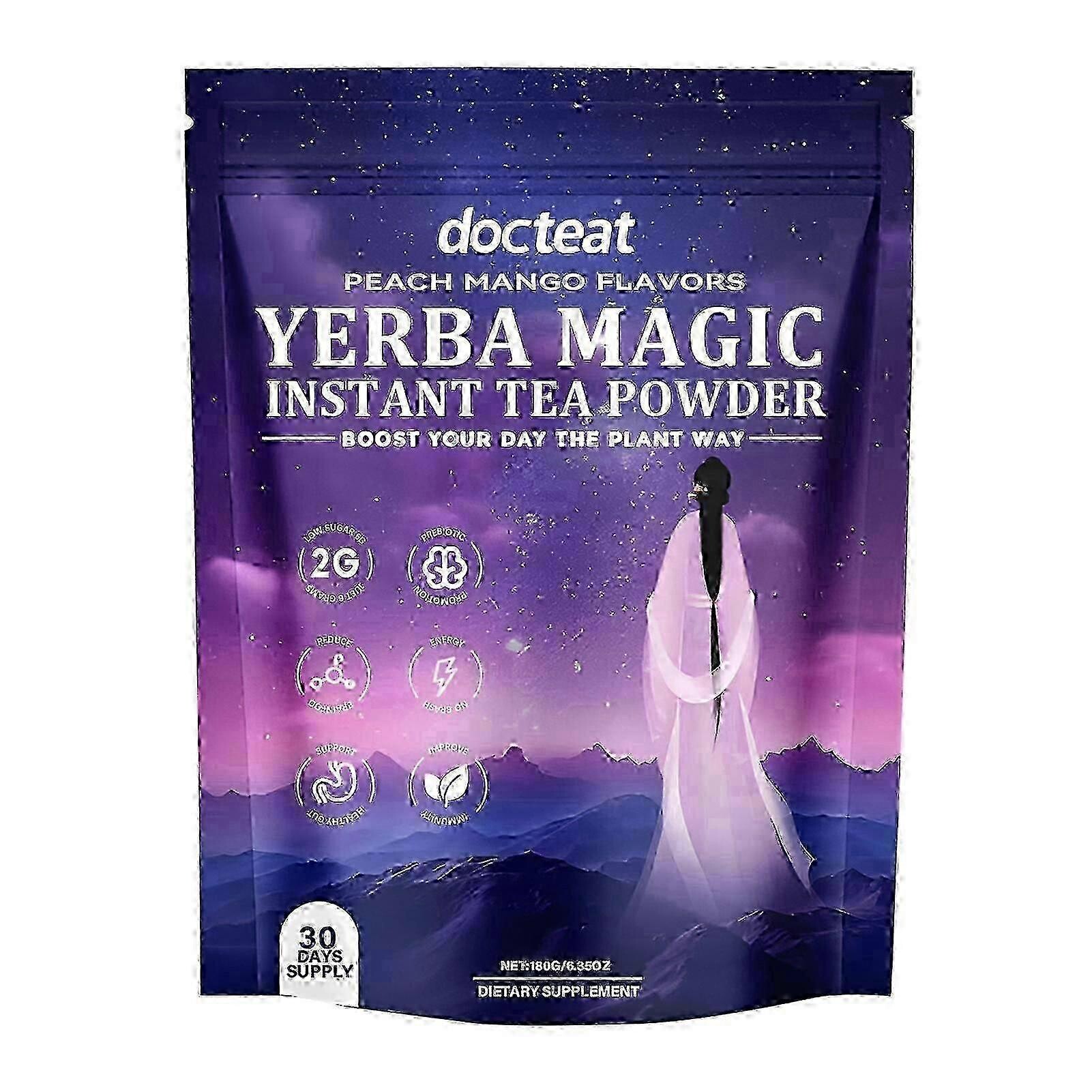 (Peach Mango) Yerba Mate Instant Tea Powder, Peach Mango Flavors ...