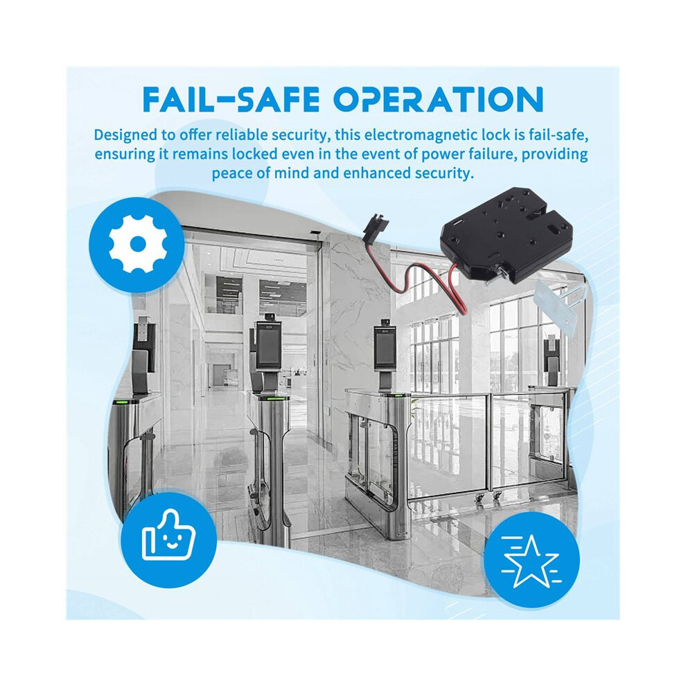 10X 12V 2A Electric Magnetic Lock Fail Safe Holding Force ...