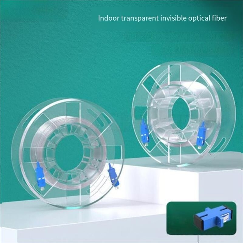LC UPC APC Indoor Transparent Fiber Optic Cable Invisible Singlemode ...
