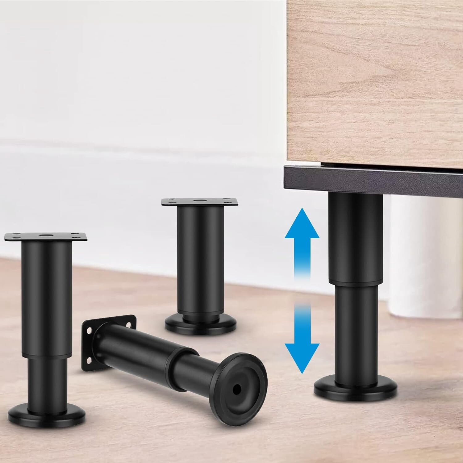 Luniquz Metal Adjustable Furniture Legs 4.7-7 inch Set on OnBuy
