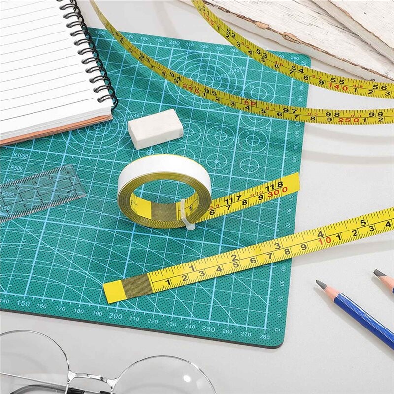 4 Rolls Self Adhesive Measuring Tape Metric Tape Measure Peel and Stick ...