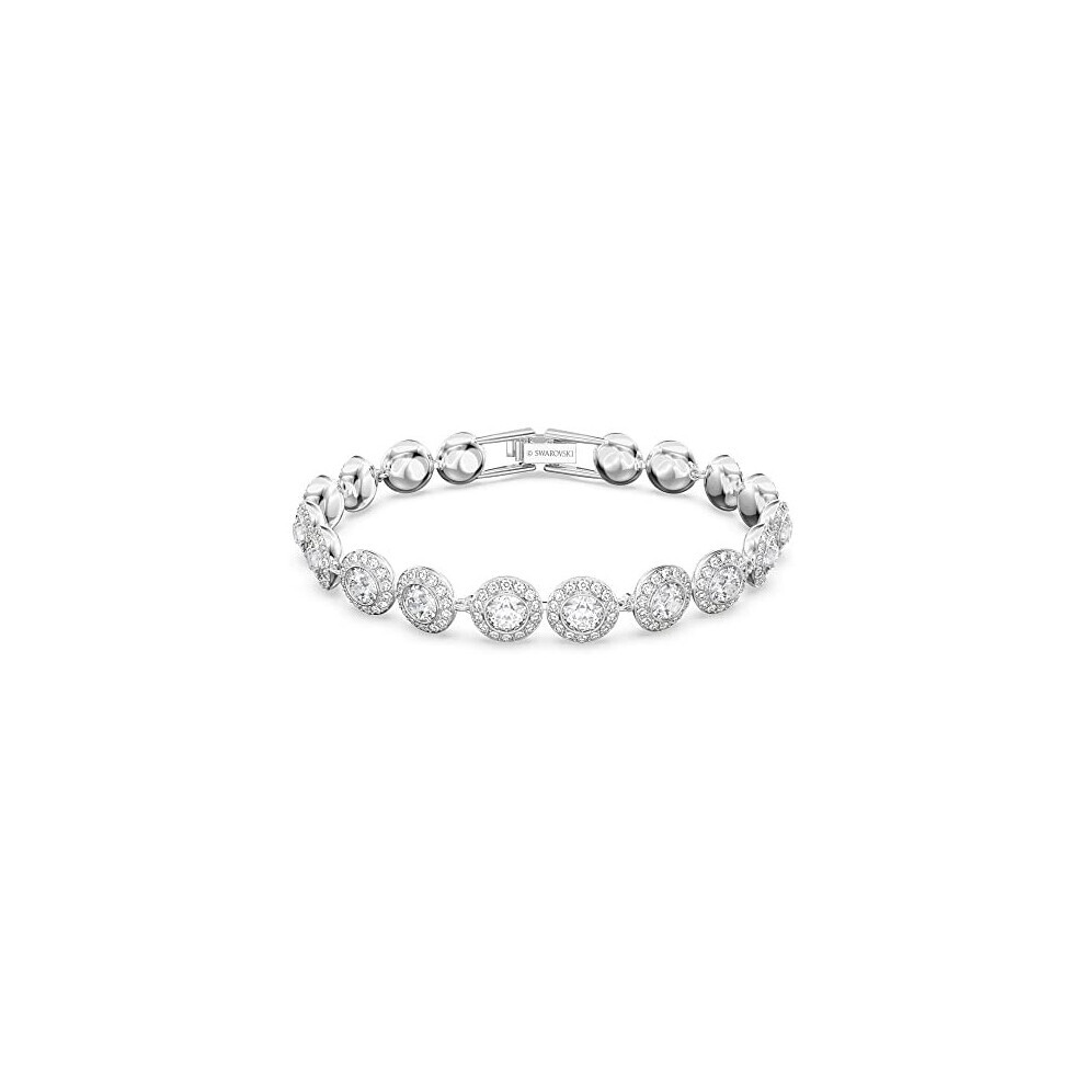 Swarovski Angelic Bracelet Round Cut White Rhodium Plated On Onbuy