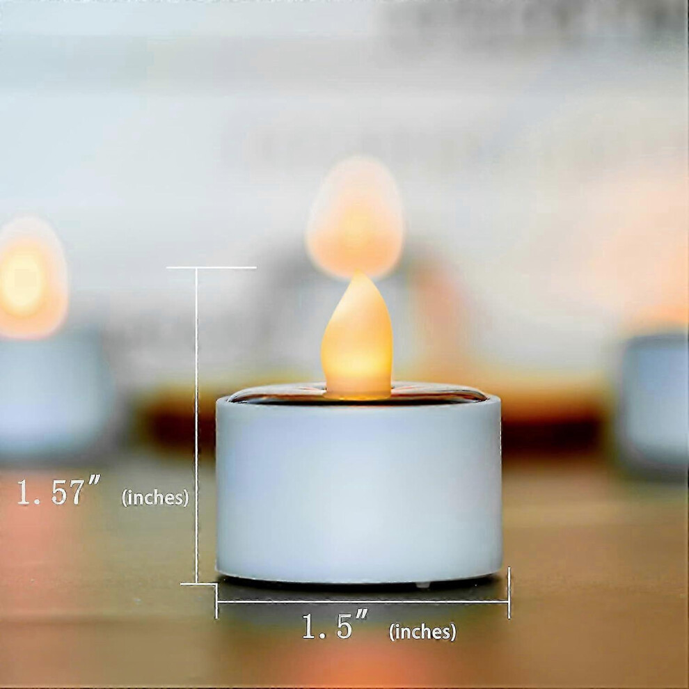 Solar LED Tea Lights - Dusk-to-Dawn Candles for Garden, Camping & Home ...