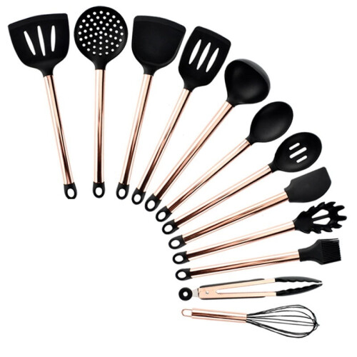 Kitchen Utensils Set Copper-Plated Handle Silicone on OnBuy