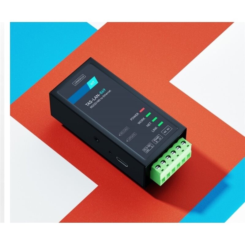 DIN-Schienen-Seriellserver, 1-Port RS485, TCP/UDP/MQTT, Modbus RTU-TCP ...