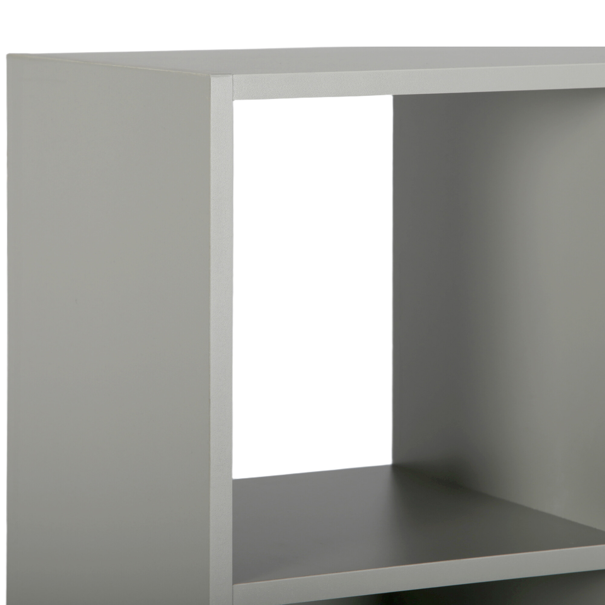 (No Drawers) Charles Jacobs Grey 6 Cube Open Book Shelf Storage Unit on ...