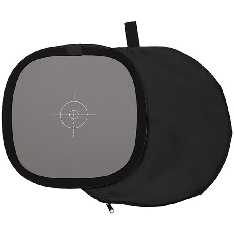 Two Sides Trifold Reflector Foldable Disc Hand Hold Gray/White Balance ...