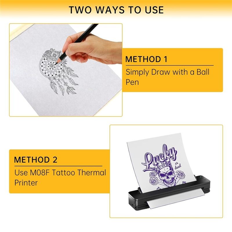 100 Sheets Tattoo Transfer Paper A4 Size TattooTemplate Paper, 4 Layers ...