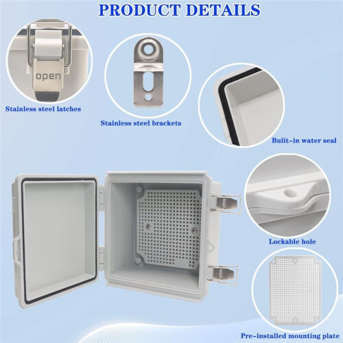 Outdoor Waterproof Junction Box, Electronic Instrument Enclosure Power ...