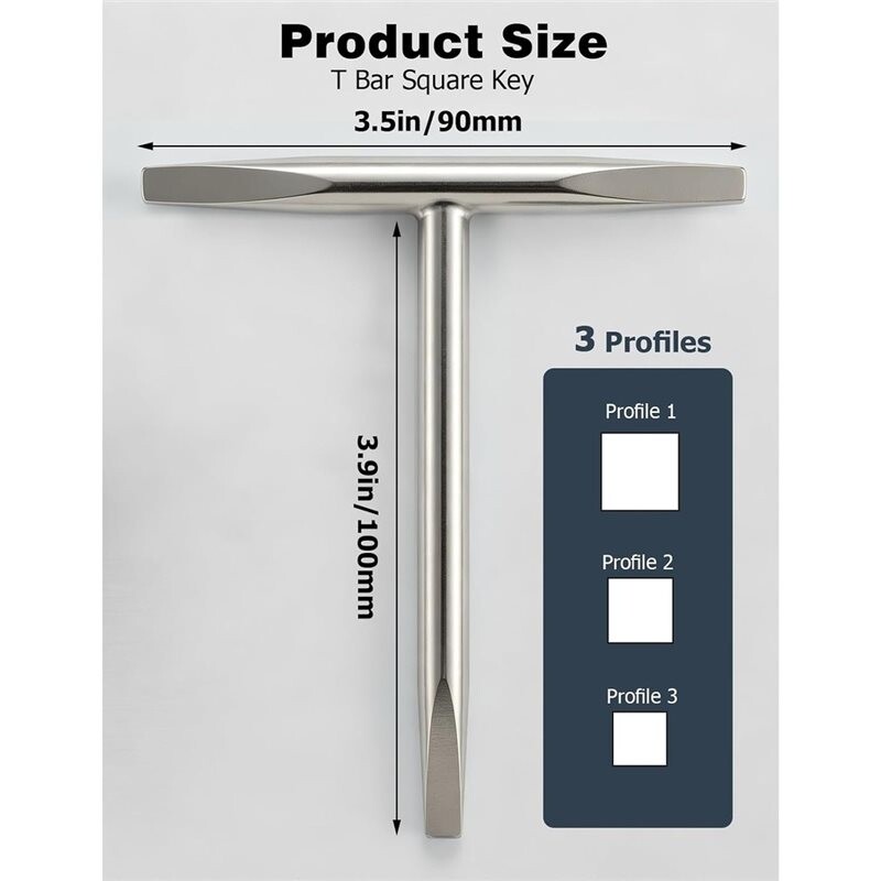 T Bar Universal Square Key 2PCS Loft Hatch Key Access Panel Door,3 ...