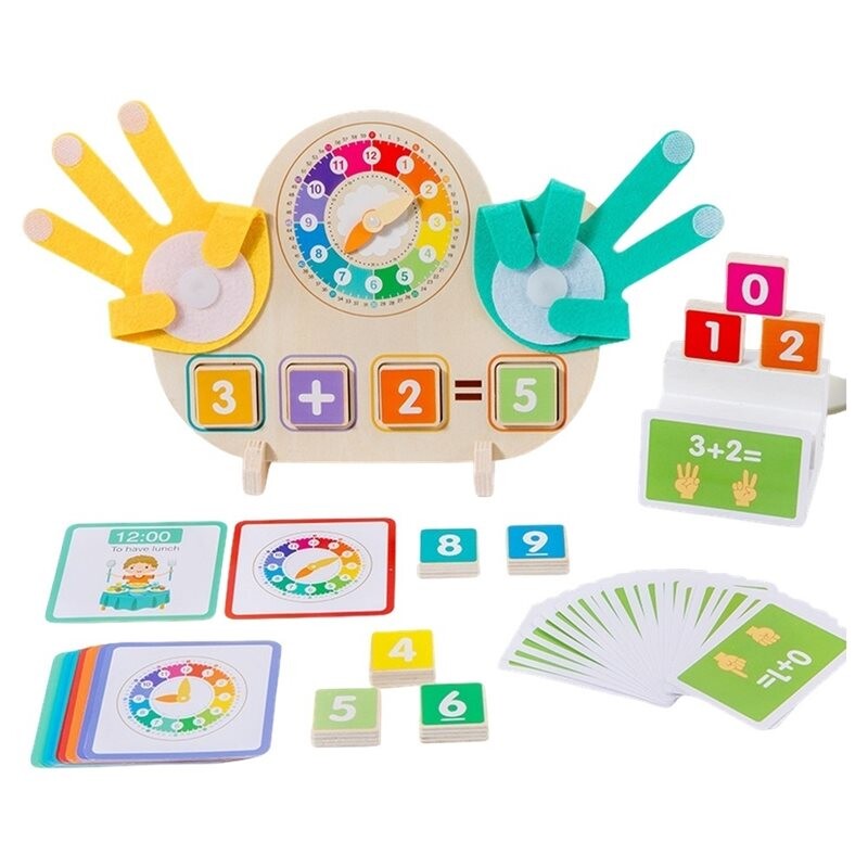 1set Wooden Math Toys for 3-5 Year Olds, Learning Gift, Educational ...