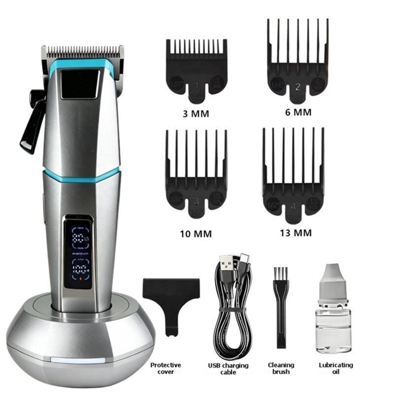 Men'S Electric Hair Clipper Professional Hair Trimmer Barbers Oil Salon ...