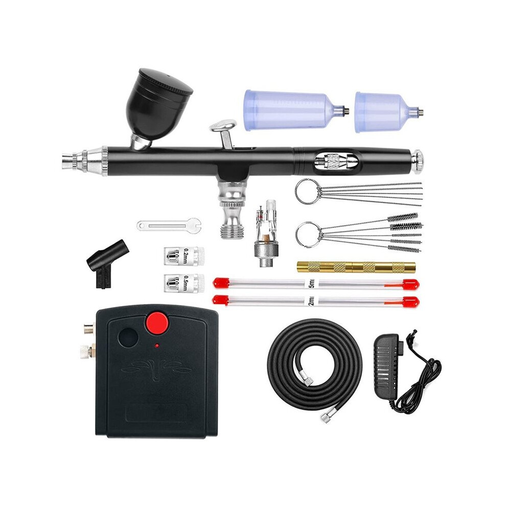 Airbrush Kit, Dual-Action Multi-Function Portable Airbrush Set Noise ...