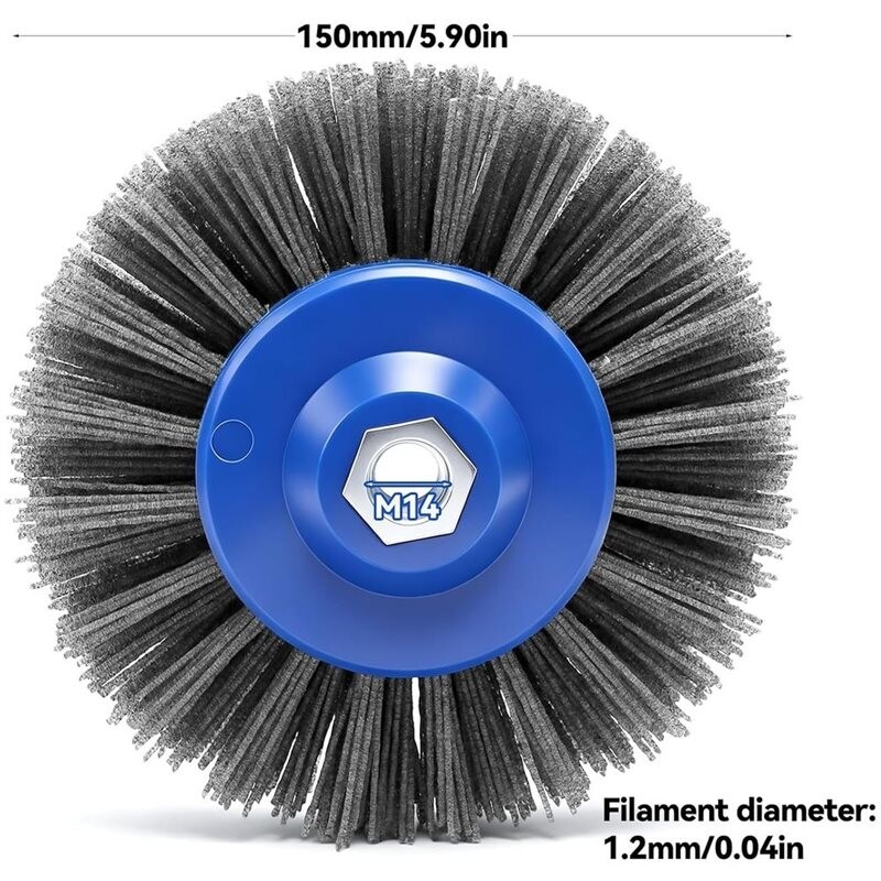 Grinding Brush For Angle Grinder M14 Nylon Brush 80 Grit Nylon Brush
