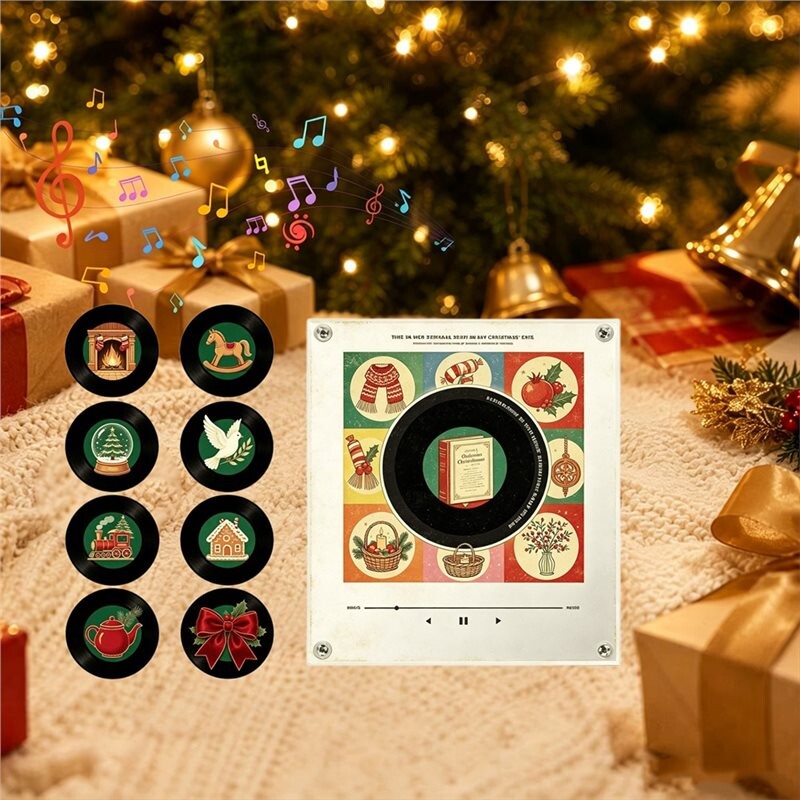 Magnetic Music Fridge Magnet Fridge Customizable Audio Cards Built-in ...